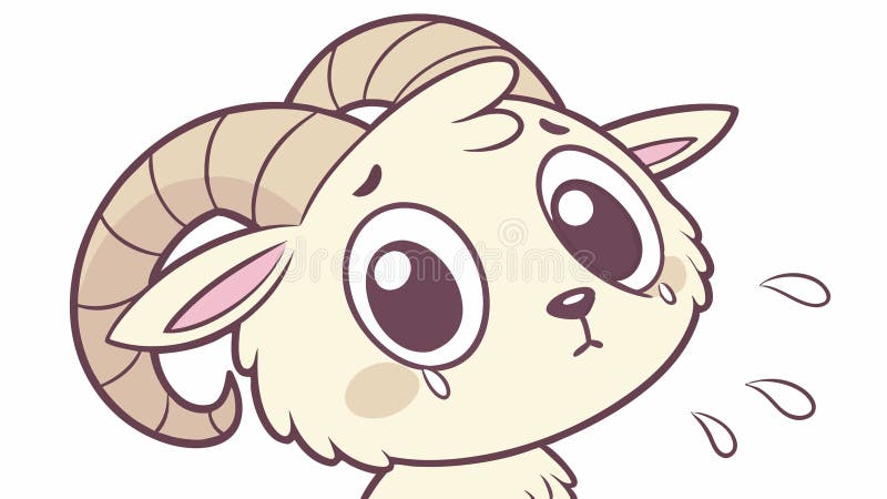 Aoudad Sheep Belittled Stands Office Book Vector Stock Vector ...