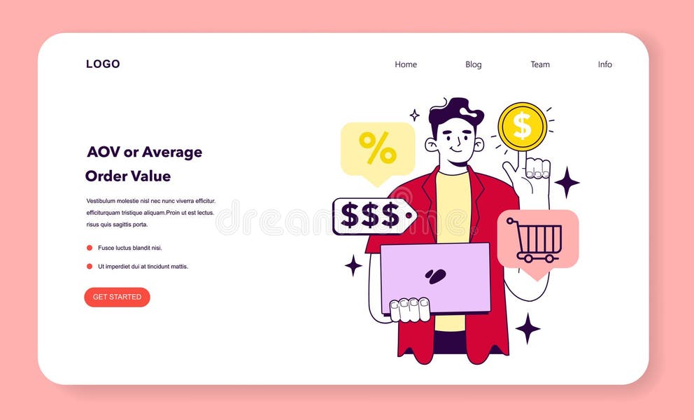 AOV or Average Order Value KPI Type. Indicator To Measure Employee ...