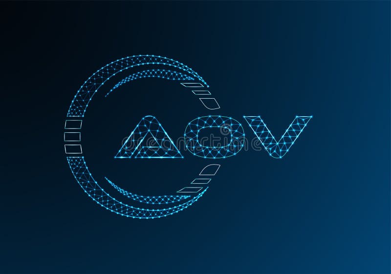 AOV Low Poly Letter Logo Vector Design. Stock Illustration ...