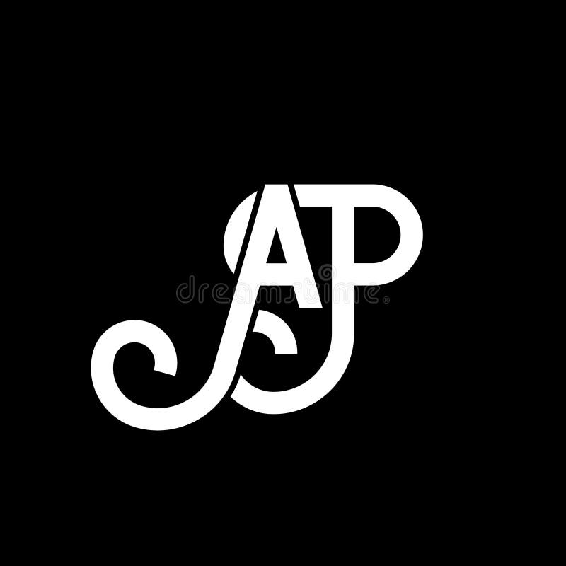 AP Letter Logo Design on Black Background. AP Creative Initials Letter ...