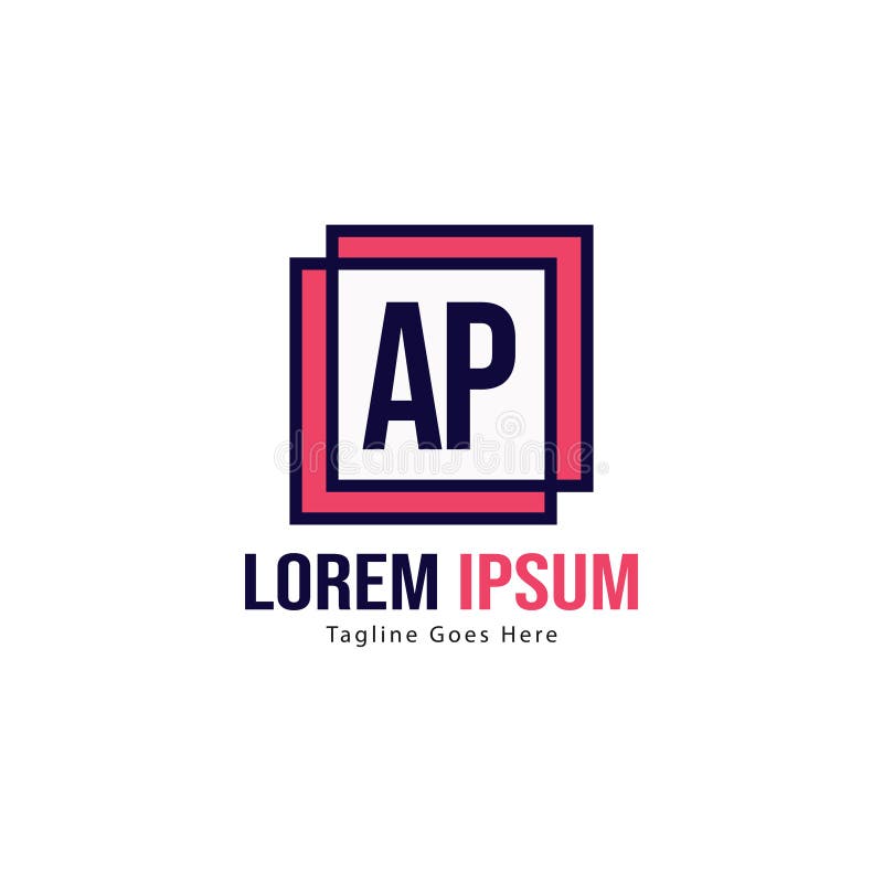 AP Letter Logo Design. Creative Modern AP Letters Icon Illustration ...