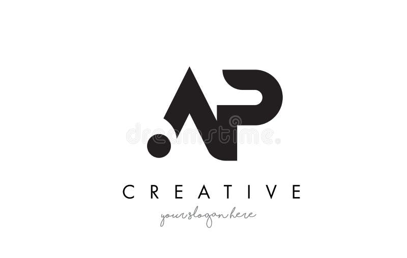 AP Letter Logo Design with Creative Modern Trendy Typography. Stock ...