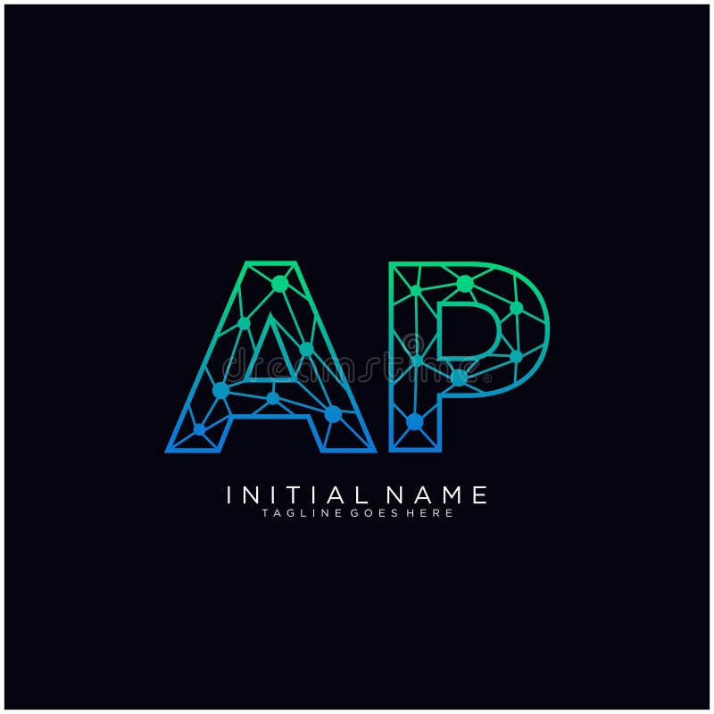 AP Letter Logo Icon Design Template Elements Stock Vector ...