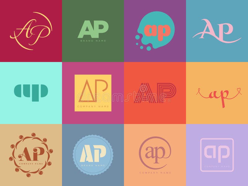 AP Logo Company Template. Letter a and P Logotype Stock Vector ...