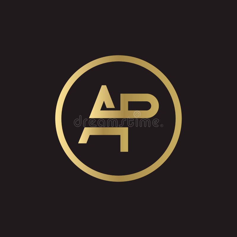 AP Logo Design Business Typography Vector Template. Creative Linked ...