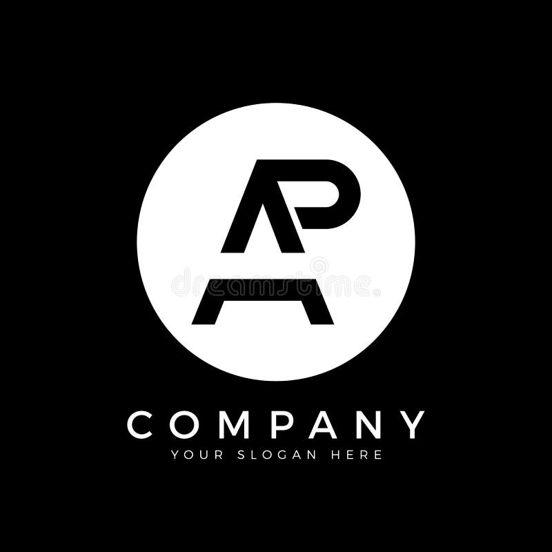 AP Logo Design Business Typography Vector Template. Creative Linked ...