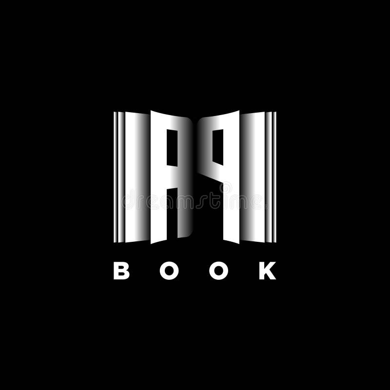 AP Monogram Book Shape Style Stock Vector - Illustration of elegance ...