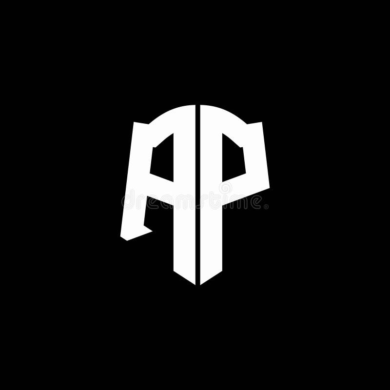 AP A P White Letter Logo Design With Black Background. Stock Vector ...