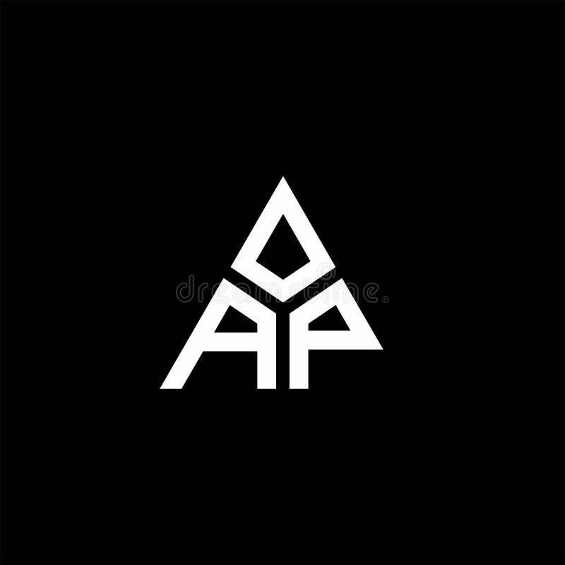 AP Monogram Logo with 3 Pieces Shape Isolated on Triangle Stock Vector ...