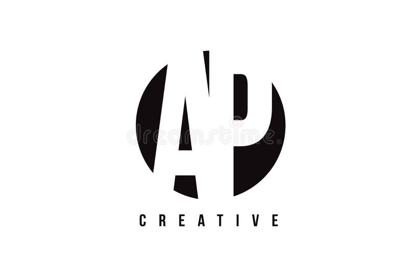 AP a P Circle Letter Logo Design with Purple Dots Bubbles Stock Vector ...