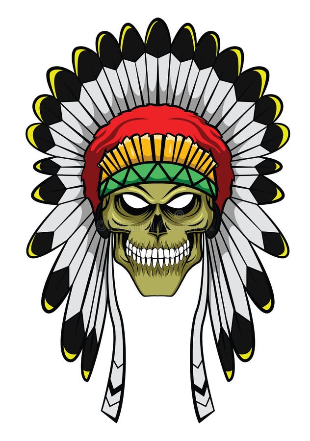 Apache Head stock vector. Illustration of indian, skeleton - 47881824