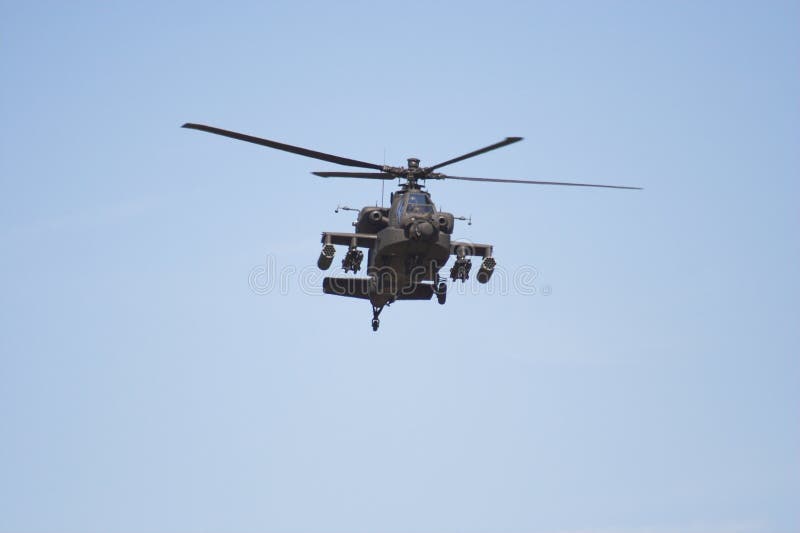 Apache Helicopter in Flight Stock Image - Image of destroy, green: 337497