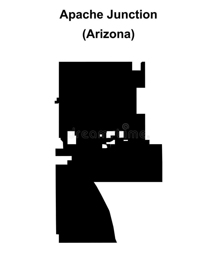Apache Junction Outline Map Stock Vector - Illustration of contour ...
