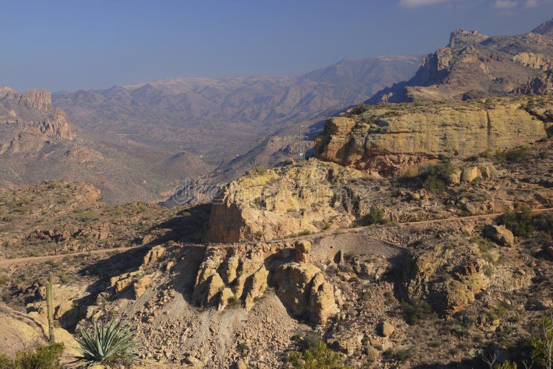 Rocks Overlook Tortilla Flat Arizona Stock Image - Image of outside ...