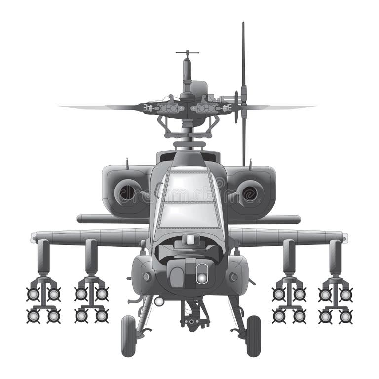 Apache Helicopter Vector Stock Illustrations – 526 Apache Helicopter ...