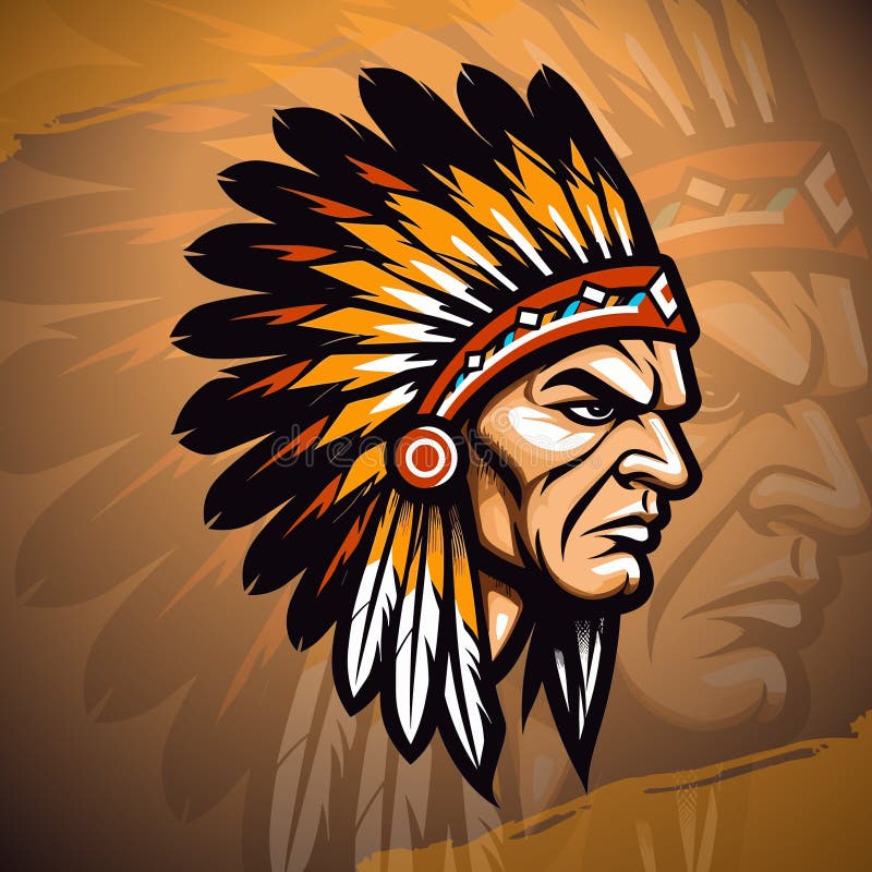 Esport and Sport Team: Apache Warrior Mascot Logo Design Vector ...