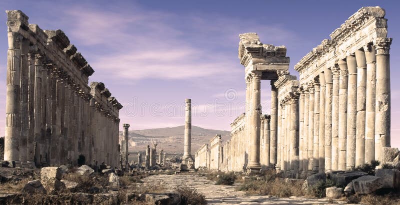 Apamea, Syria stock photo. Image of archaeology, cardo - 26077506
