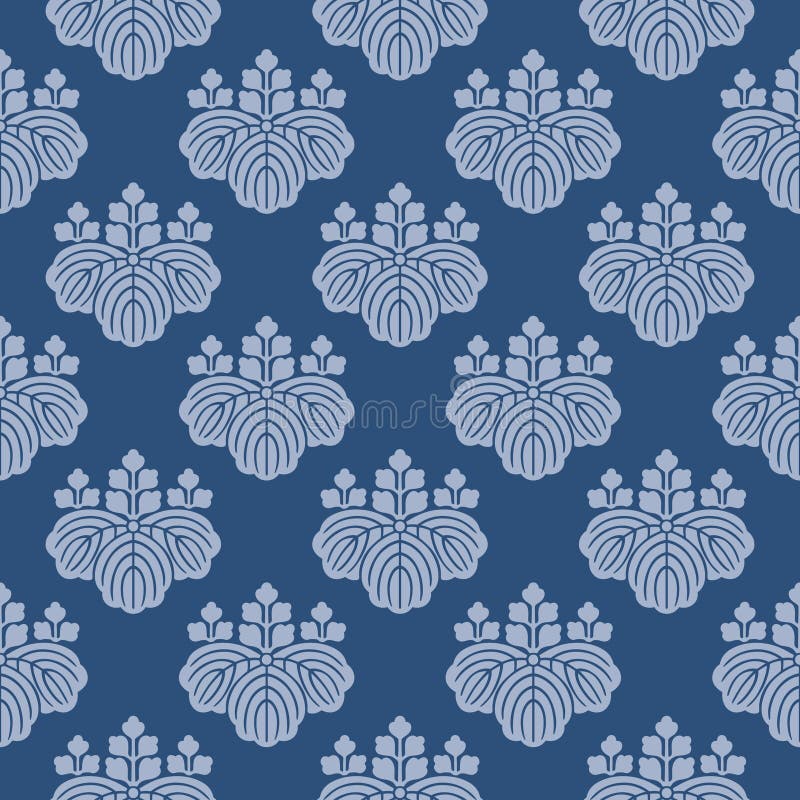 Leaf Motif Embroidery Motif Background. Japanese Sashiko Effect ...