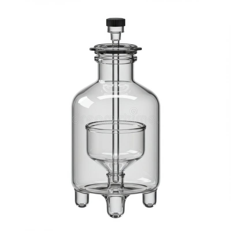 Aparato De Filtrado De Vidrio Transparente Stock de ilustración ...
