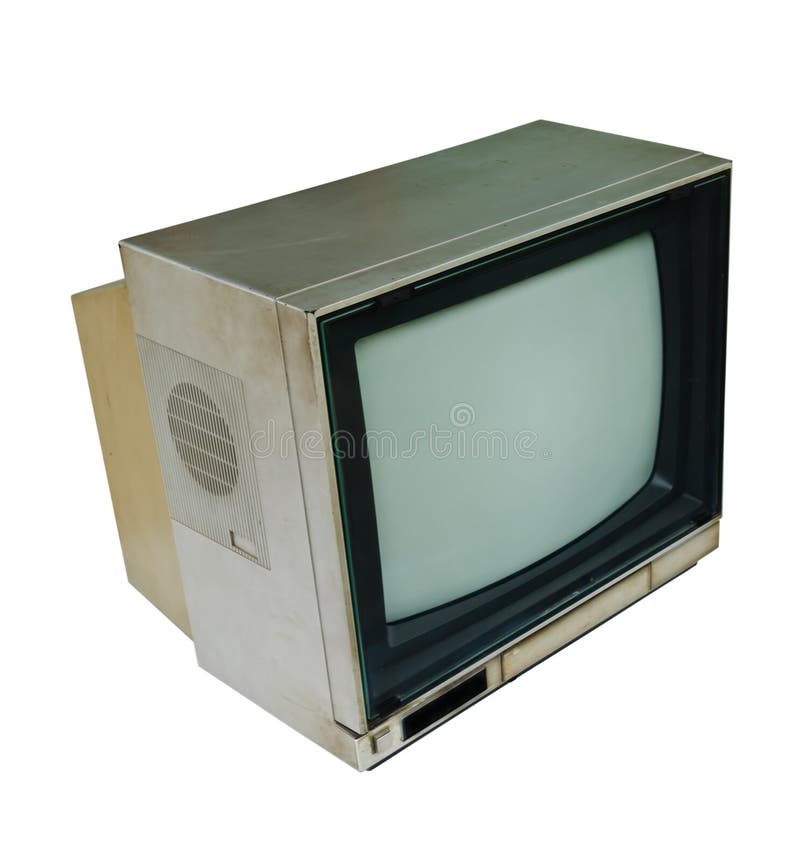 Aparelho De Televisão Retro Da Cor No Fundo Branco Foto de Stock ...