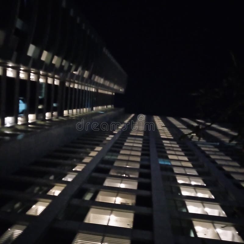 Apartmen Building in the Night Stock Photo - Image of night, building ...