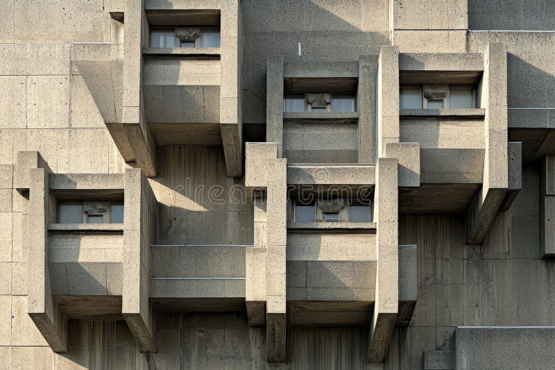 Apartment Balconies Forming a Repeating Pattern on the Building& X27;s ...
