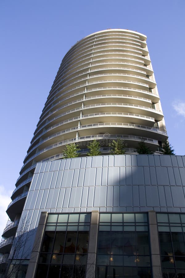 Curved apartment building stock photo. Image of balcony - 1791414