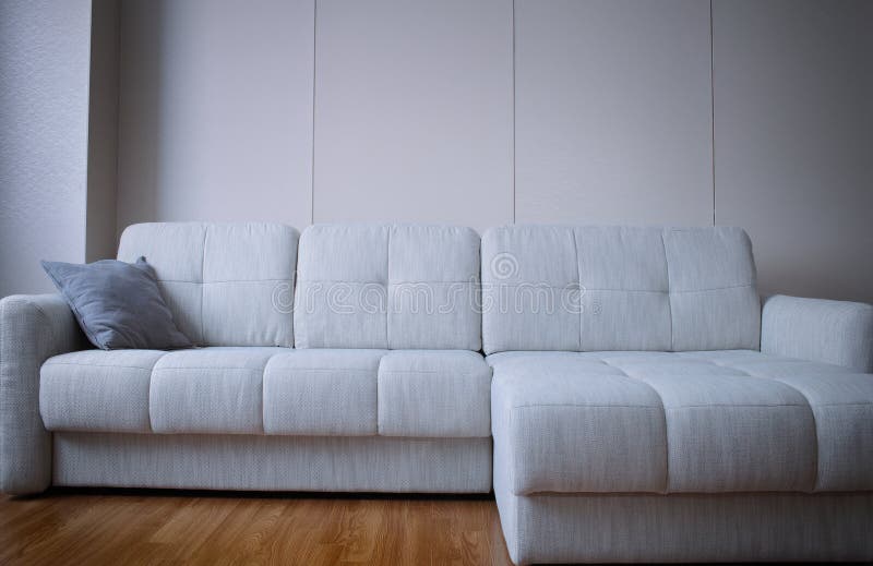 Apartment with a Big Couch in the Modern Style Stock Image - Image of ...