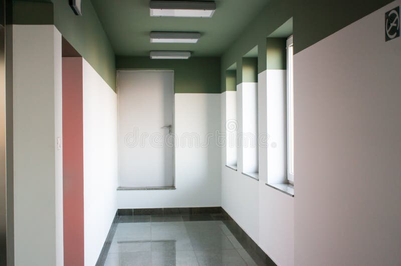 Apartment block corridor stock image. Image of white - 38424115