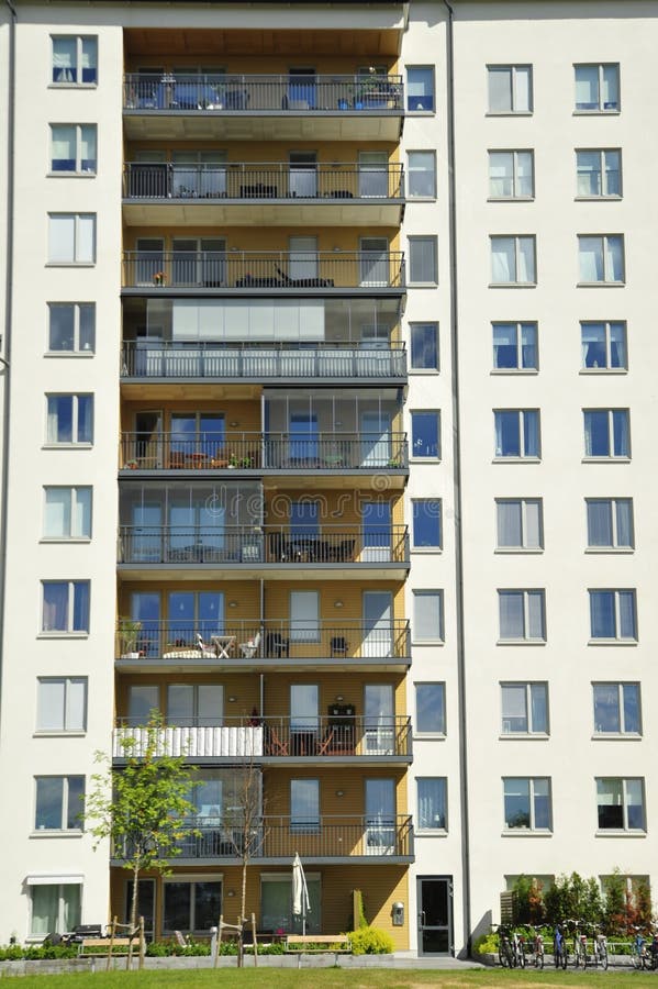 View of a Typical British Council Built High Rise Apartment Block ...