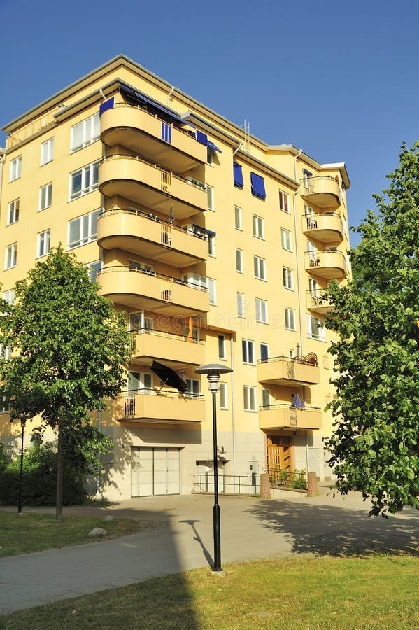 Apartment Block stock image. Image of brick, build, angle - 36191417