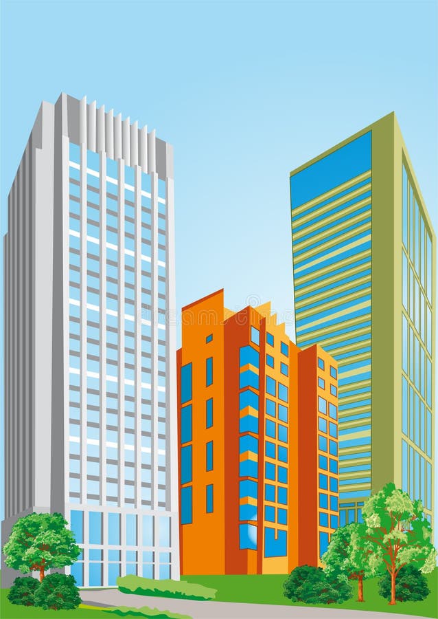 Apartment building stock vector. Illustration of architecture - 23313644