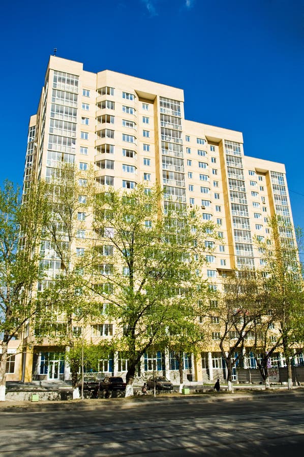 Apartment building stock photo. Image of high, blue, development - 5815732