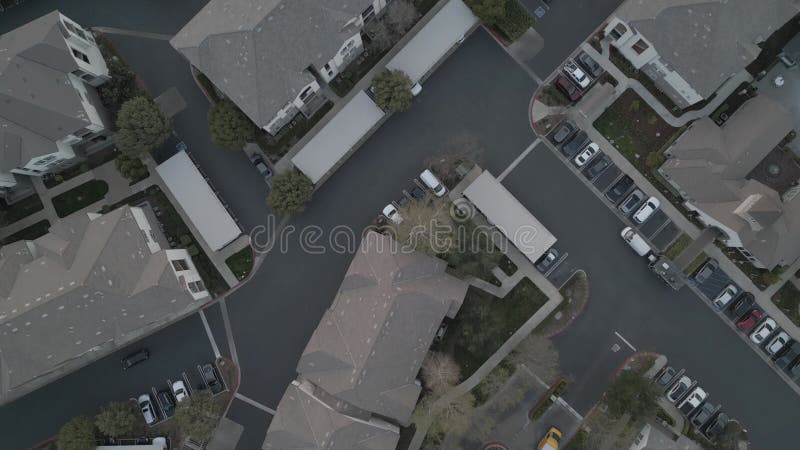 Apartment Buildings Overhead Flyover View during the Late Afternoon ...