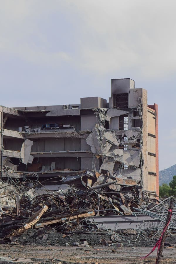 Apartment Building Destroyed by Fire. Stock Image - Image of burned ...
