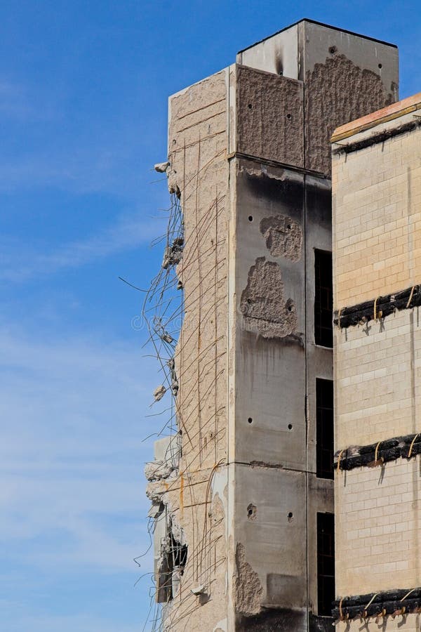 Apartment Building Destroyed by Fire. Stock Photo - Image of ...