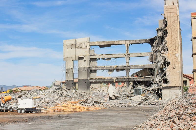Apartment Building Destroyed by Fire. Stock Image - Image of disaster ...