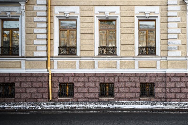 Apartment building facade stock image. Image of facade - 142227597
