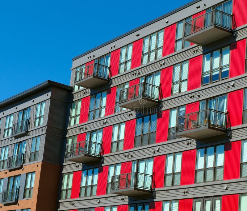 Apartment building facade stock photo. Image of apartment - 136551676
