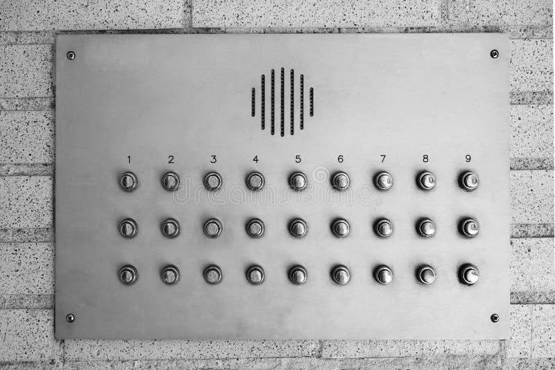 Circular Intercom Speaker stock image. Image of high - 80600339