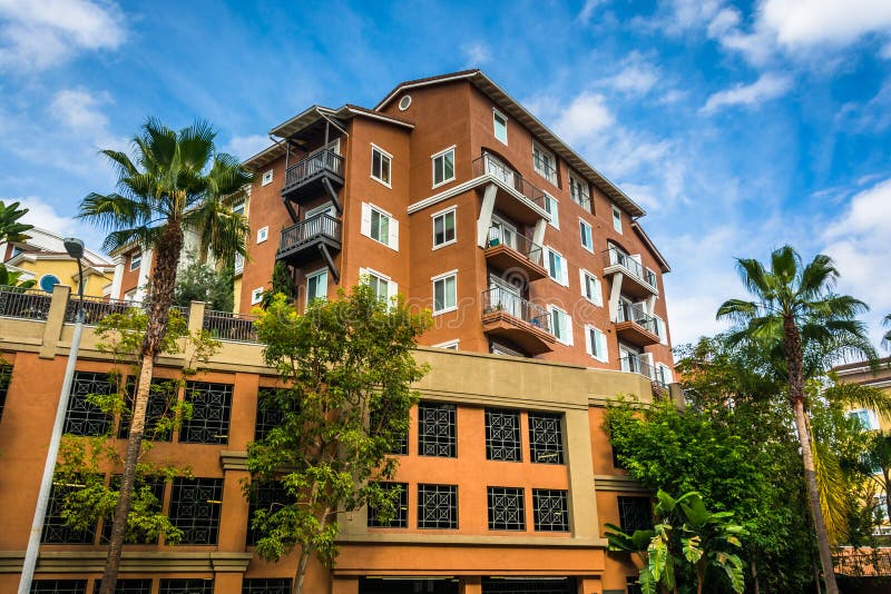 Apartment Building in Long Beach Stock Photo - Image of building, long ...