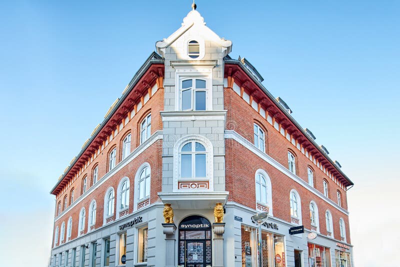 Apartment Building with Optician Store Under Editorial Photography ...
