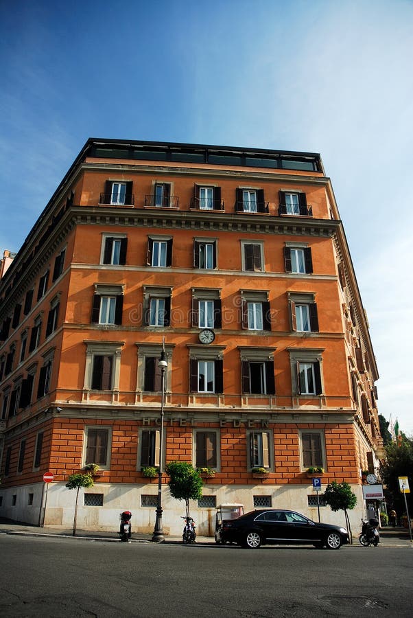 Apartment Homes In Rome, Italy Stock Photo - Image of italy, orange ...