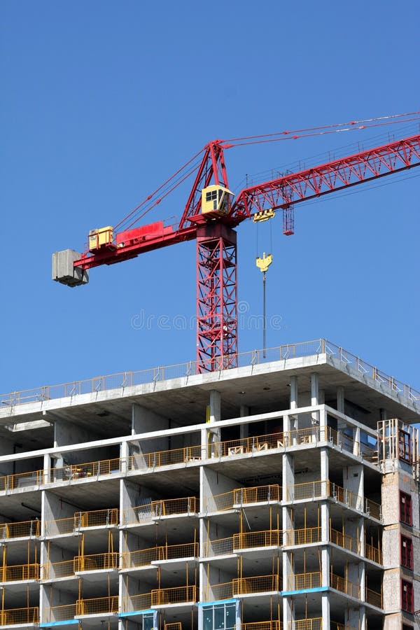 Apartment Building Under Construction Stock Image - Image of deep ...