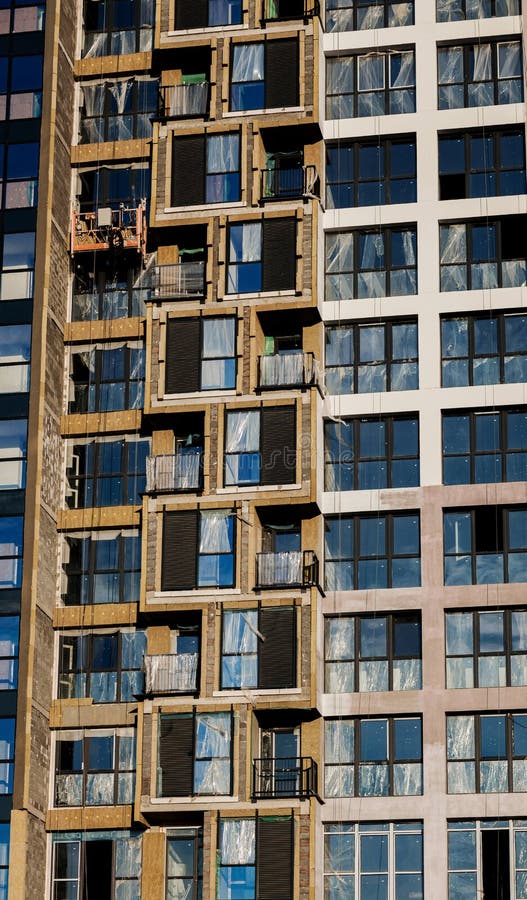 Apartment Building Under Construction Stock Photo - Image of ...