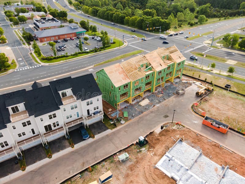 Construction of a Roof on a New Three-storey Wooden Building ...