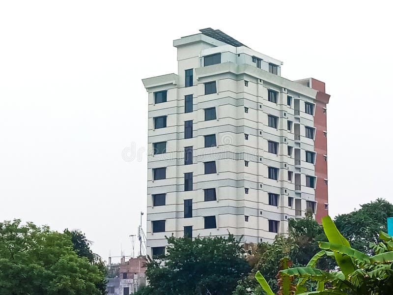 Apartment Building View for Living Stock Image - Image of real, outside ...