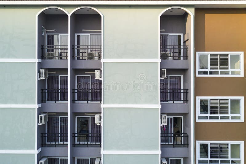 A Apartment Building Windows Pattern Stock Photo - Image of color ...