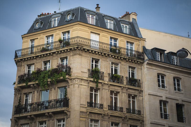 Parisian Apartment Building Stock Image - Image of paris, home: 30889813