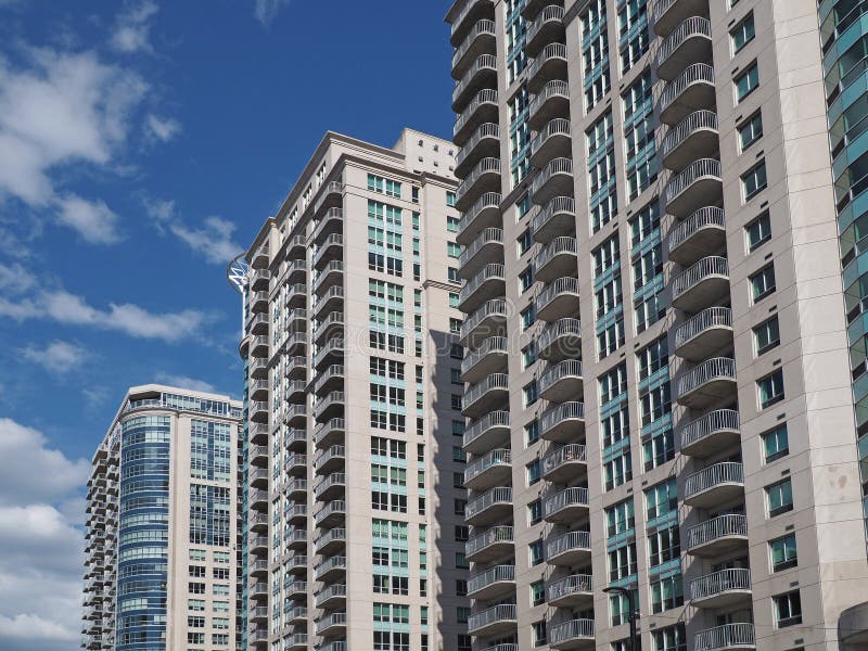 Apartment Buildings Facing Central Park in New York Stock Image - Image ...